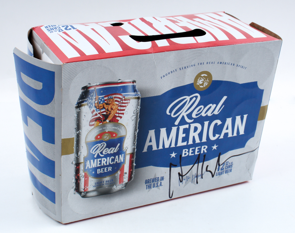 Hulk Hogan Signed Real American Beer Box (JSA) | Pristine Auction