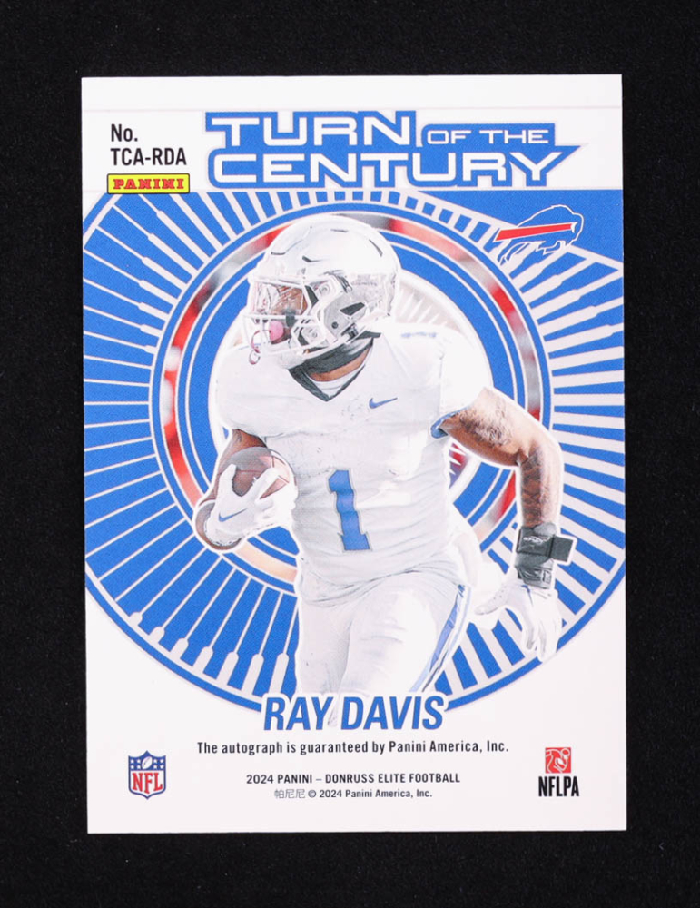 Ray Davis 2024 Elite Turn of the Century Autographs #TCARDA RC #065/499 ...