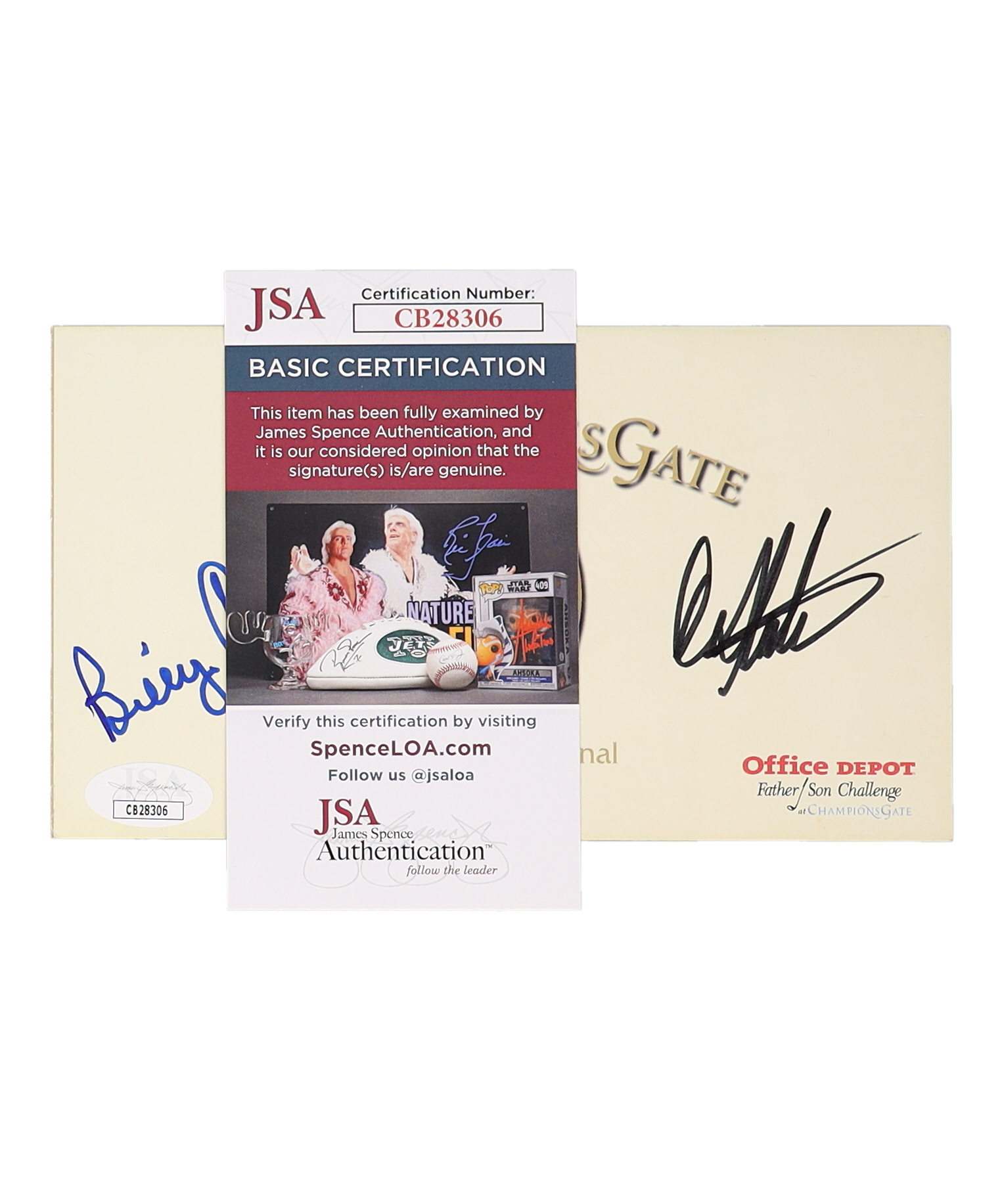 Billy Casper & Craig Stadler Signed Champions Gate Score Card (JSA ...