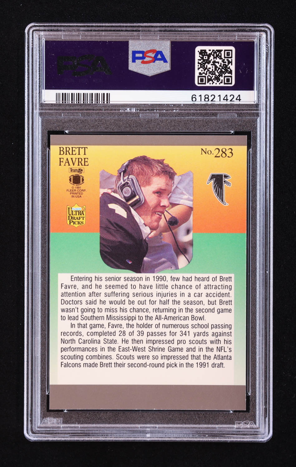 Brett Favre 1991 Ultra #283 RC (PSA 9) | Pristine Auction