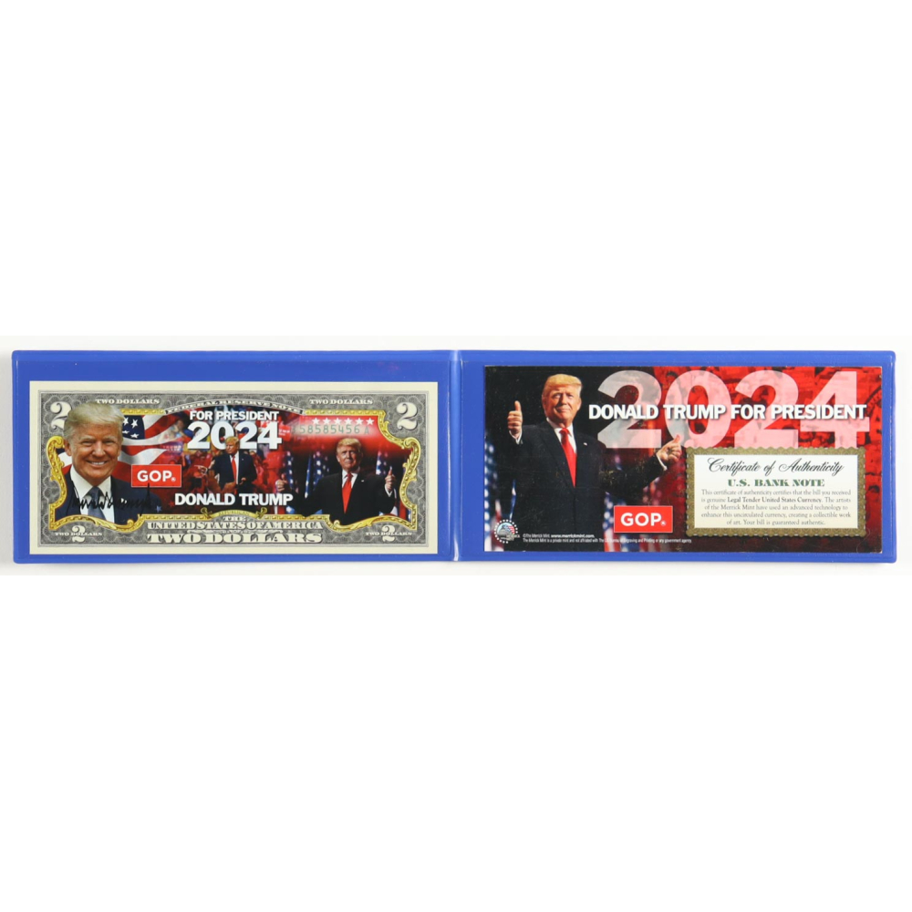 Donald Trump For President 2024 Commemorative Bank Note - Genuine Legal ...
