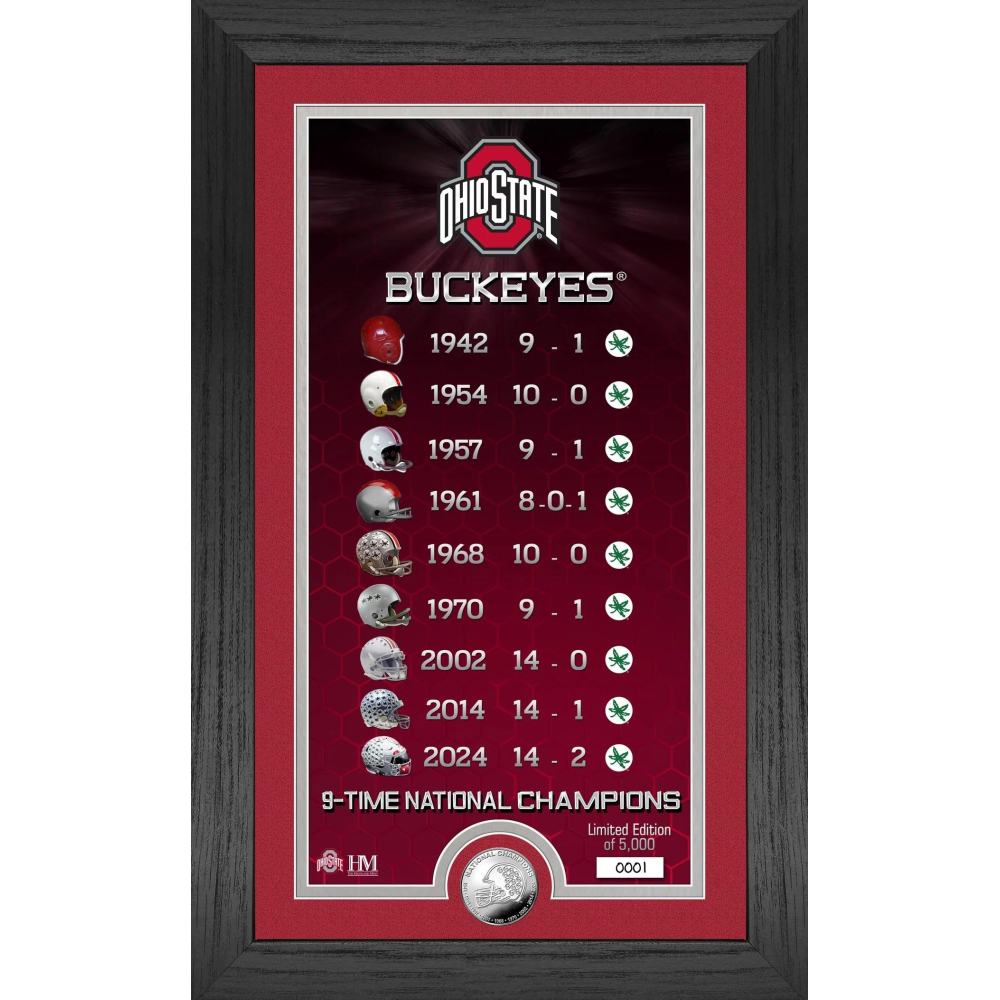 Ohio State Buckeyes LE National Champions Commemorative Framed Photo ...