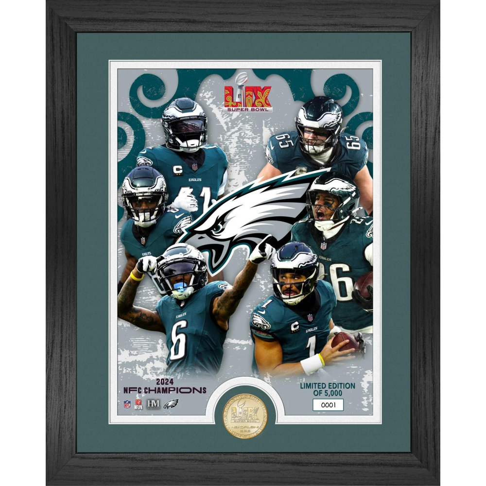 Eagles NFC Champions Custom Framed Bronze Coin Photo Mint | Pristine ...