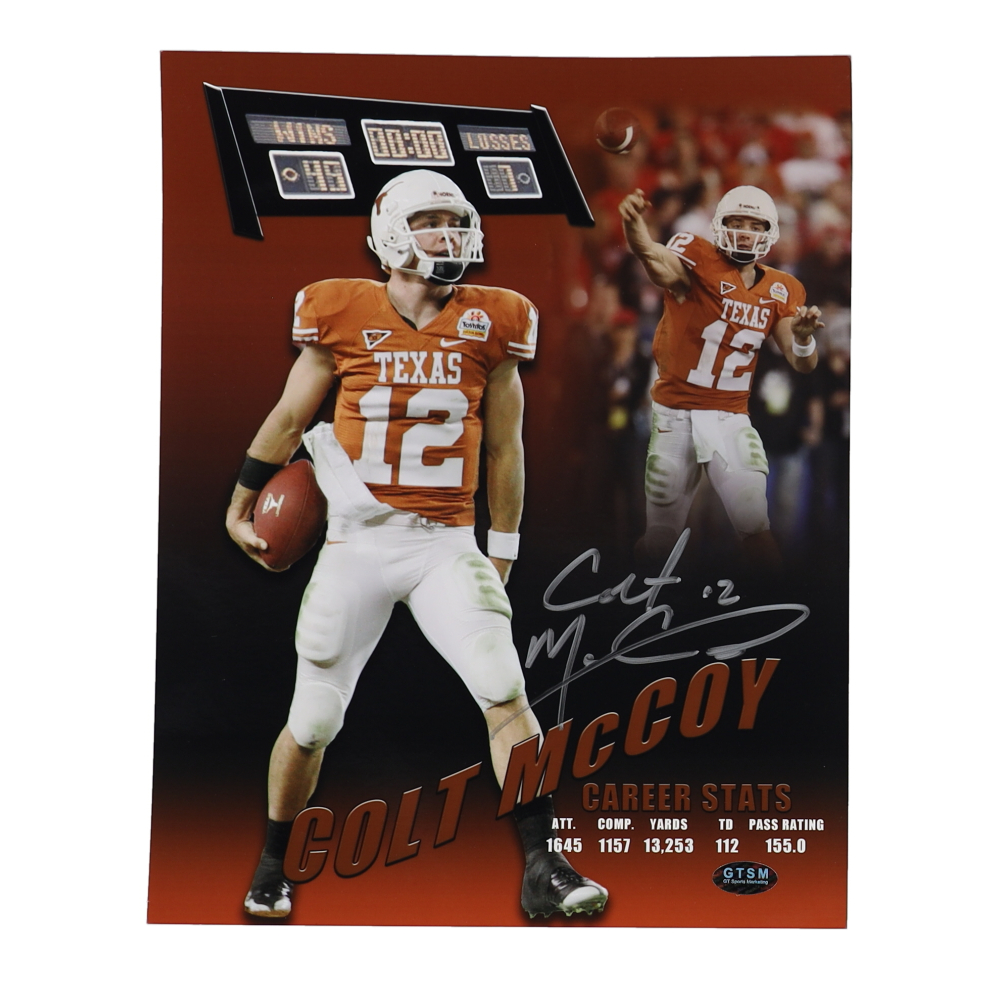 Colt McCoy Signed Texas Longhorns 8x10 Photo (McCoy) | Pristine Auction