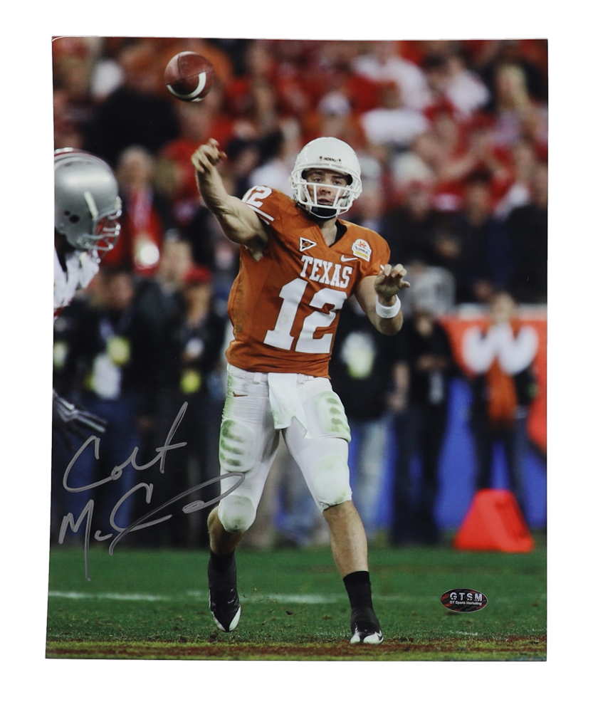 Colt McCoy Signed Texas Longhorns 8x10 Photo (McCoy) | Pristine Auction