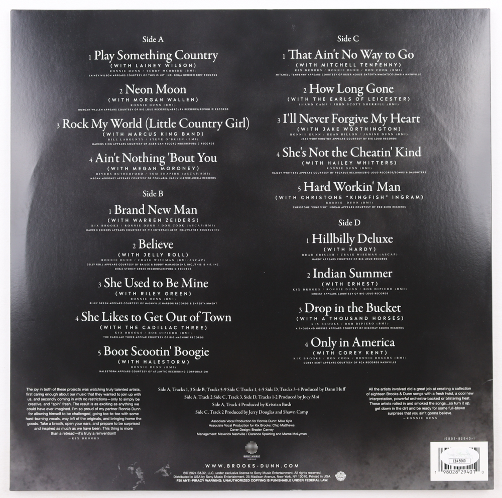 Brooks & Dunn Signed "Reboot II" Vinyl Record Album (JSA) | Pristine ...