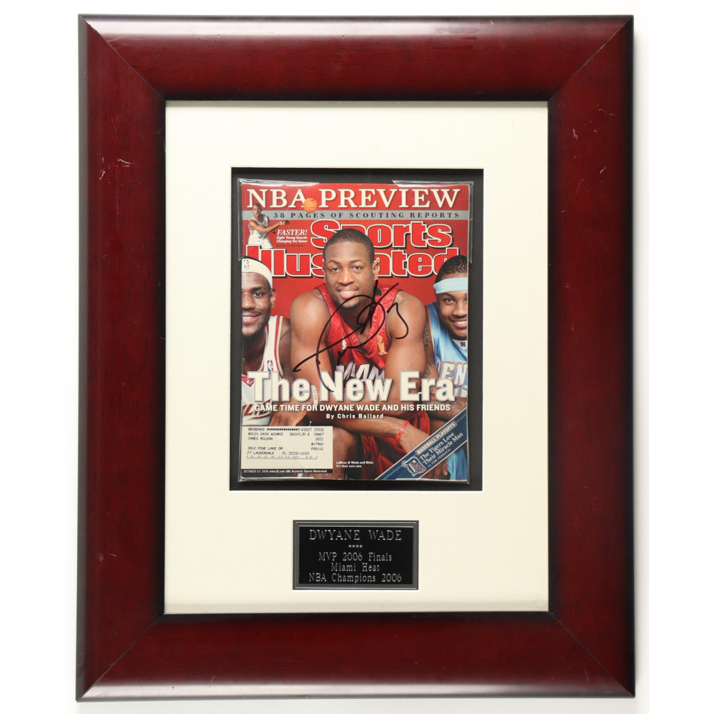 Dwyane Wade Signed Custom Framed 2006 Sports Illustrated Magazine ...