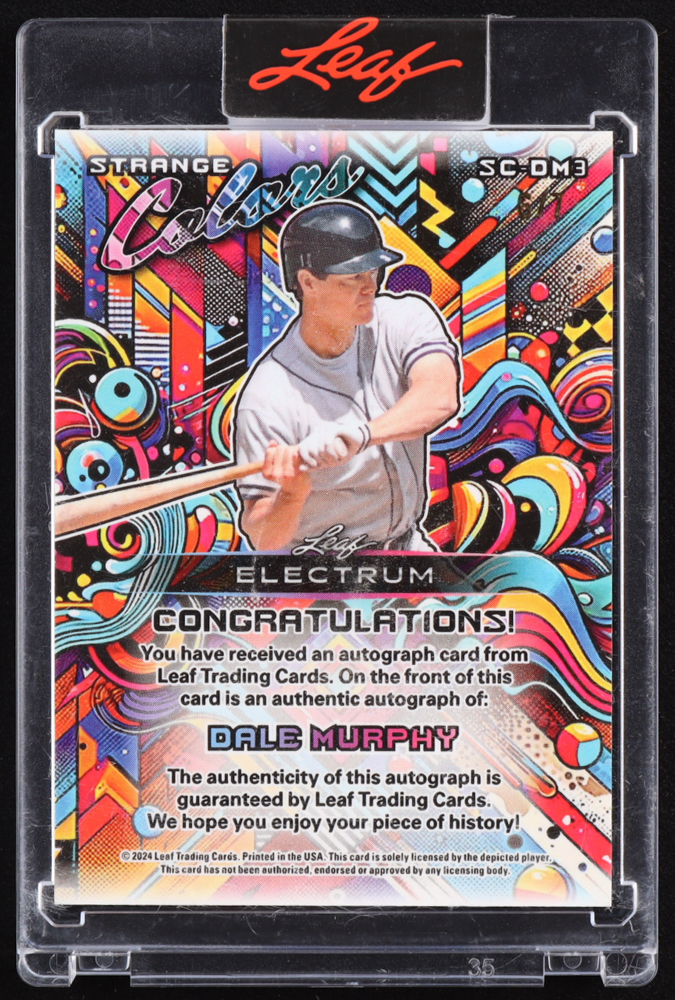 Dale Murphy 2024 Leaf Electrum Strange Colors Prismatic Purple #SCDM3 ...