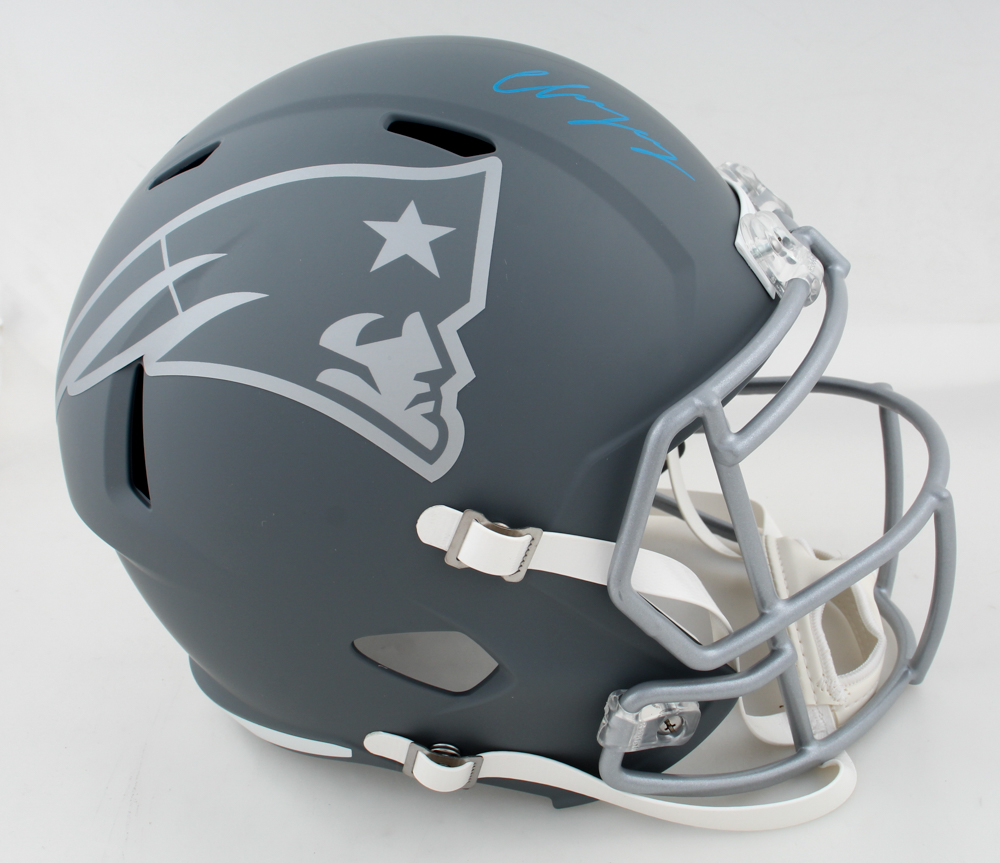 Christian Gonzalez Signed Patriots Full-Size Slate Alternate Speed ...