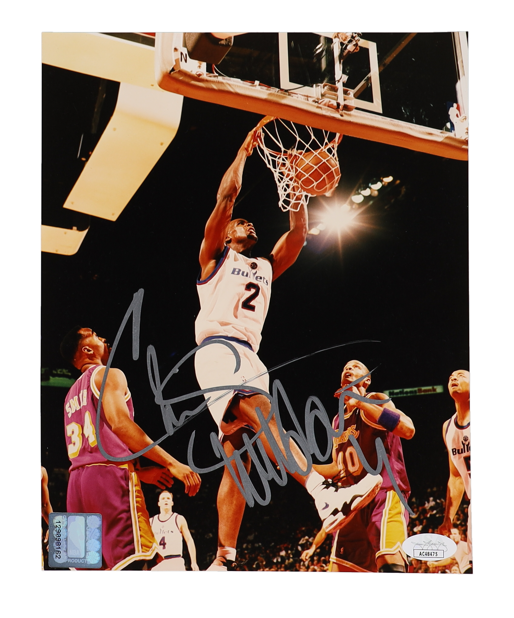 Chris Webber Signed Washington Bullets 8x10 Photo (JSA) | Pristine Auction