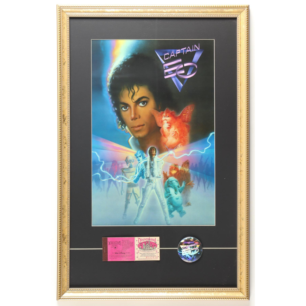 Michael Jackson "Captain EO" Custom Framed Print Display with Vintage ...