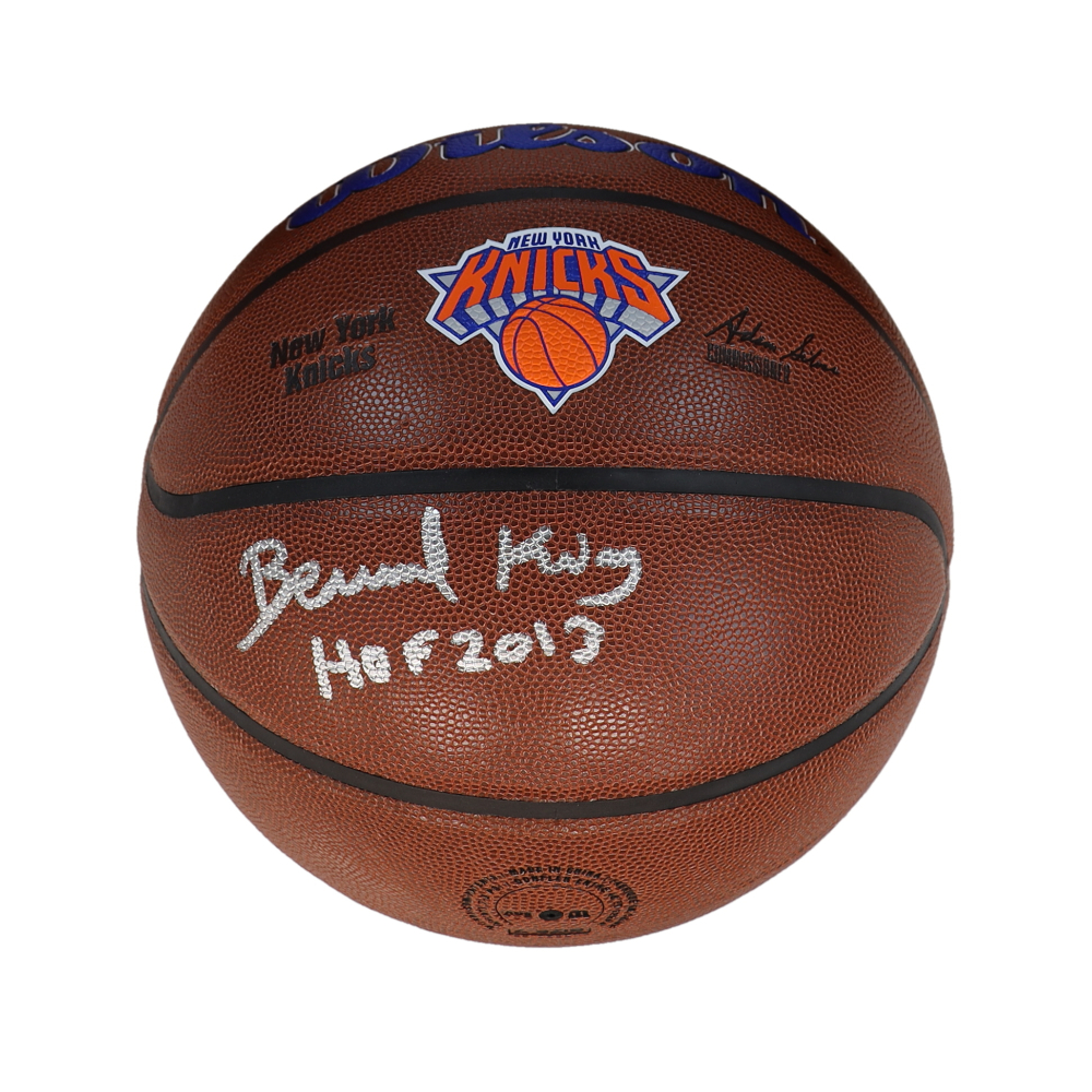 Bernard King Signed Knicks Logo NBA Basketball Inscribed "HOF 2013" (Schwartz) | Pristine Auction