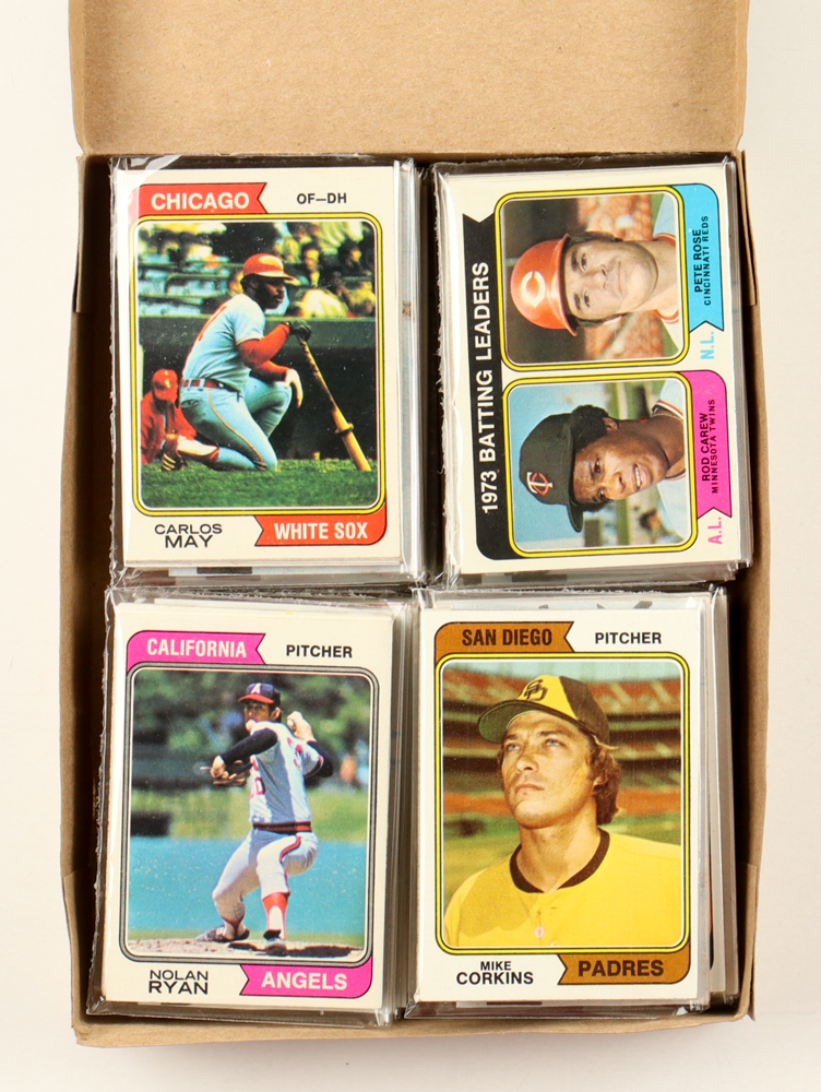 1974 Topps Baseball Cello Fun Pack Vending Box with (20) Packs ...