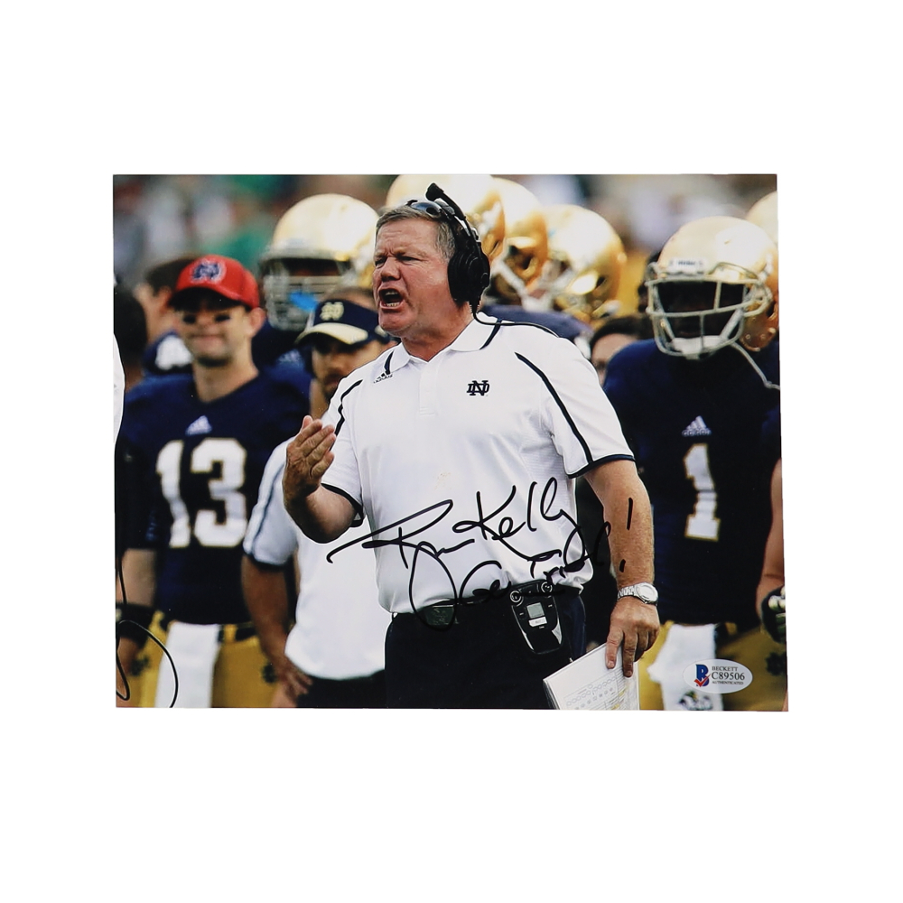 Brian Kelly Signed Notre Dame Fighting Irish 8x10 Photo (Beckett ...