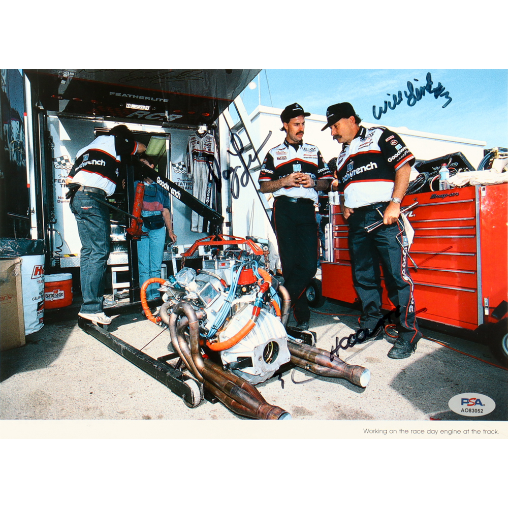 Danny Lawrence, Will Lind & Chocolate Myers Signed NASCAR 9x11 Photo (PSA) | Pristine Auction