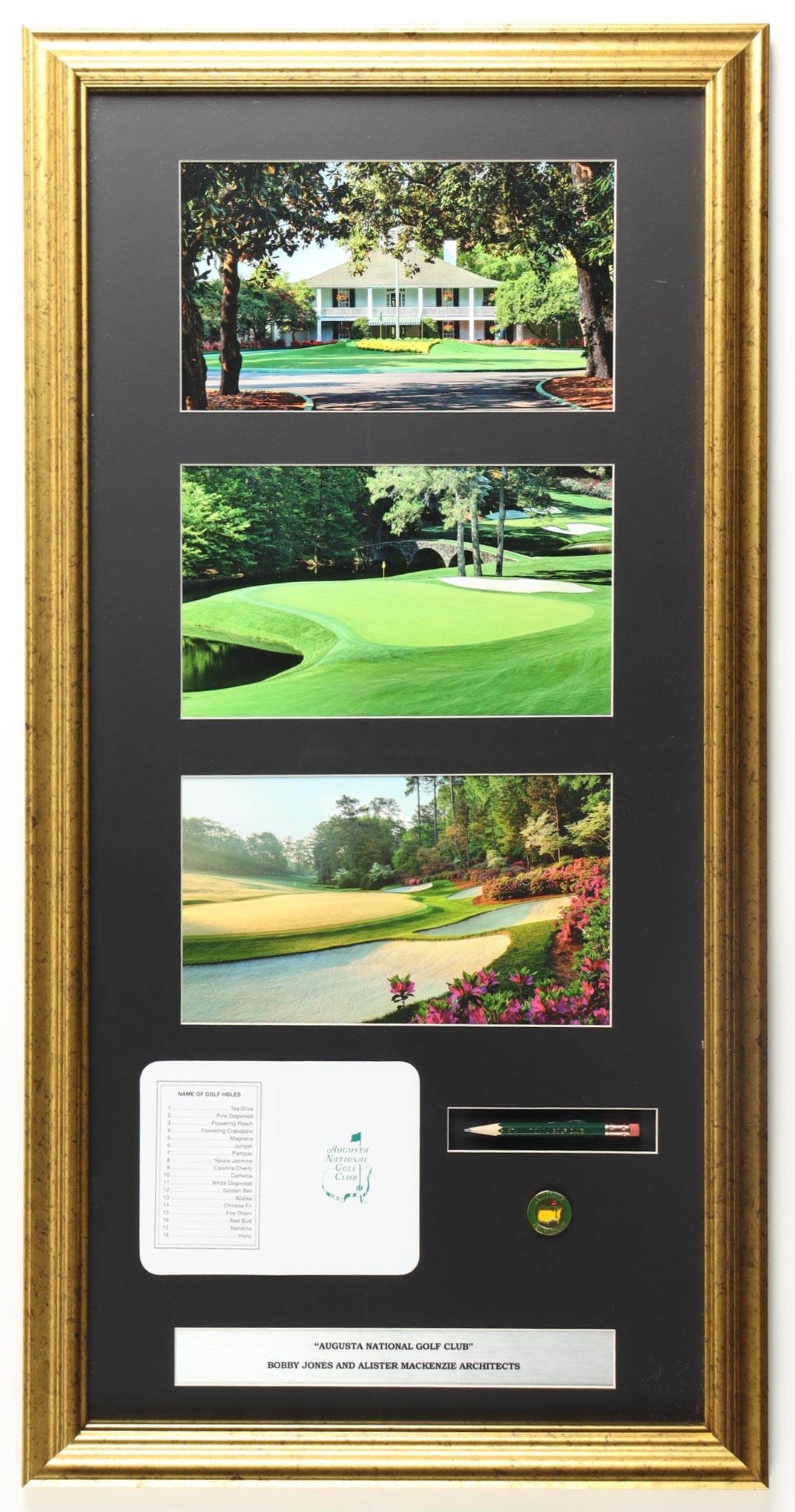 Augusta National Golf Club Custom Framed (3) Photos Display with ...