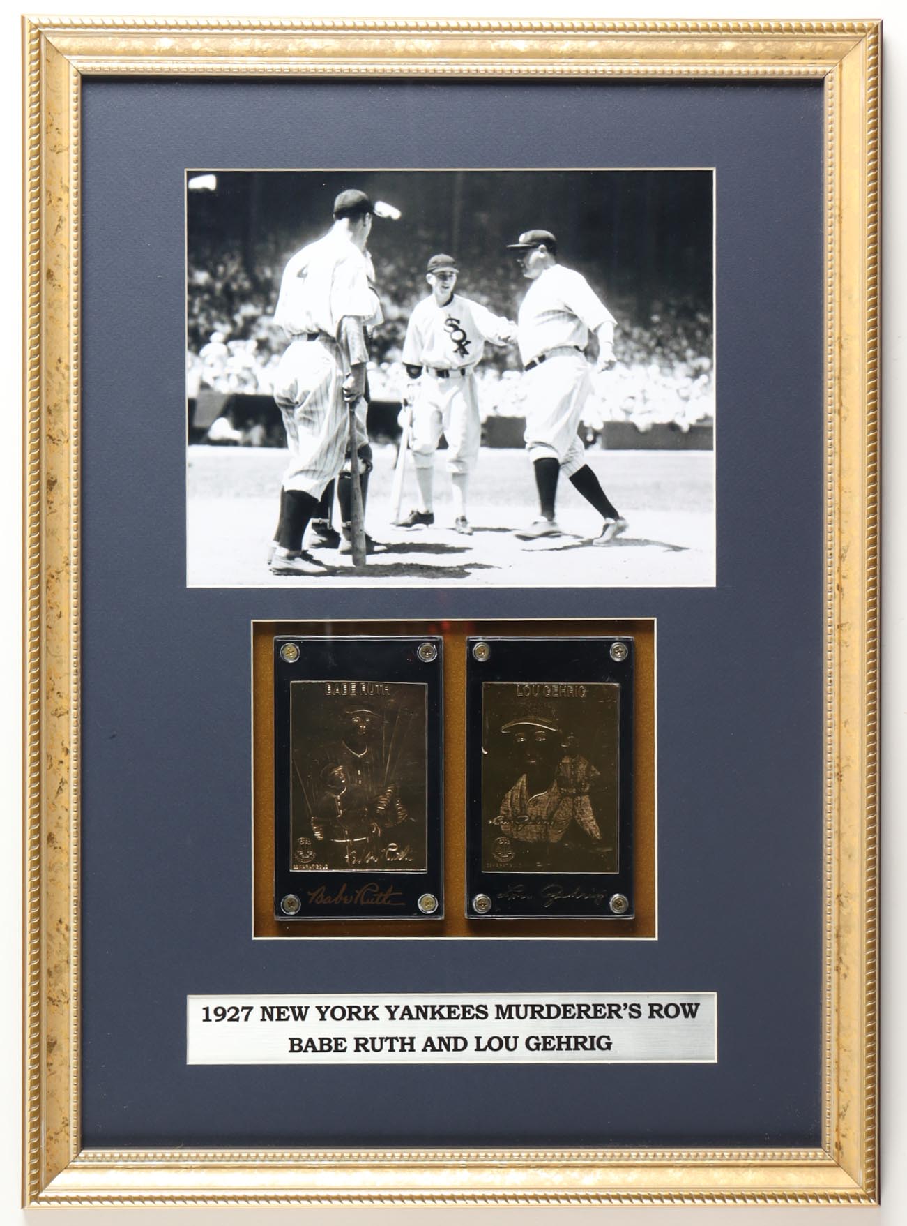 Babe Ruth & Lou Gehrig "Yankees Murderer's Row" Custom Framed Photo ...