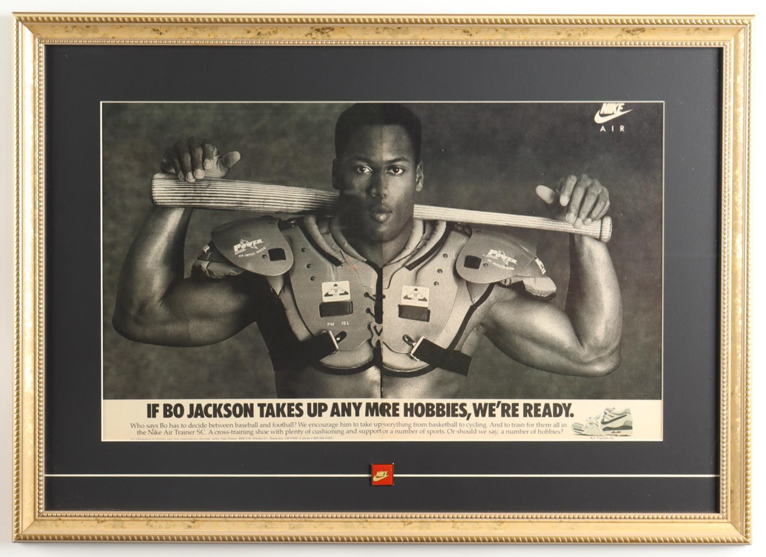 Bo Jackson Original Nike Large Advertisement Custom Framed Print ...