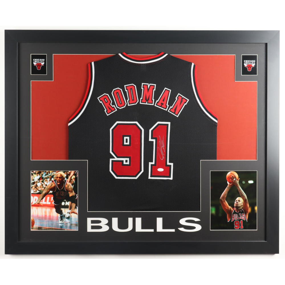 Dennis Rodman Signed Custom Framed Jersey Display (JSA) | Pristine Auction