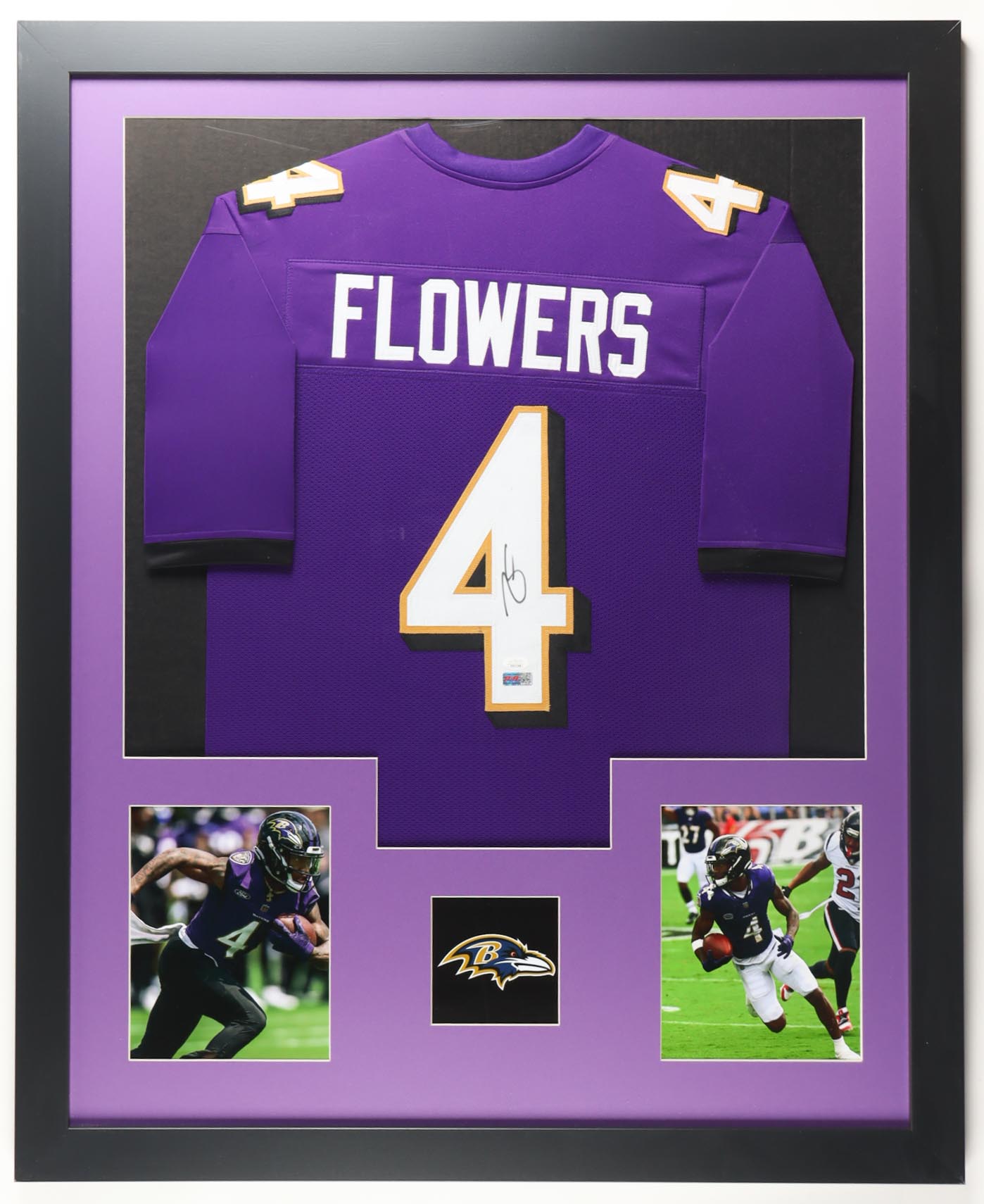 Zay Flowers Signed Custom Framed Jersey Display Jsa And Pia Pristine