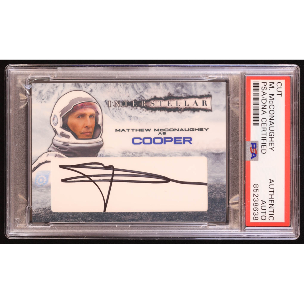 Matthew McConaughey "Interstellar" Custom Signature Cut Autograph Card ...