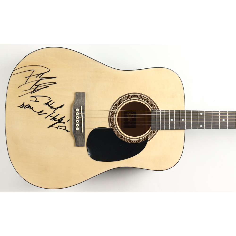Post Malone Signed 41" Acoustic Guitar Inscribed "I Had Some Help ...