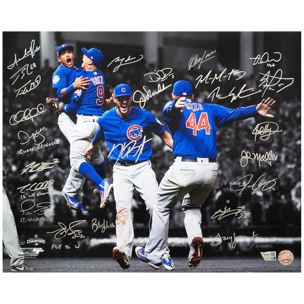 2016 Cubs World Series Champions 16x20 Photo Team-Signed By (24) with ...