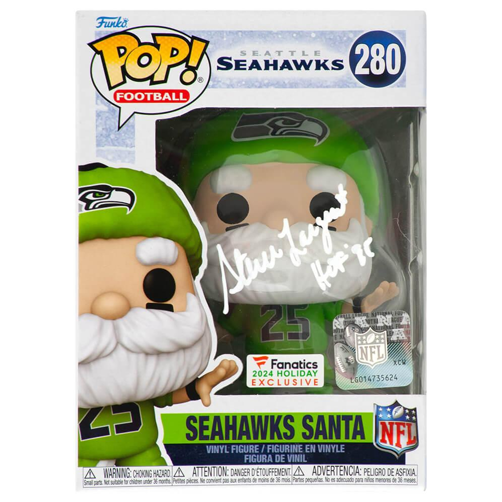 Steve Largent Signed Seahawks #280 Seahawks Santa Funko Pop! Vinyl ...