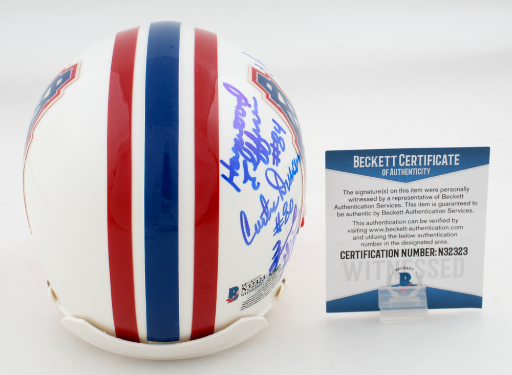 Oilers Mini Helmet Signed By (5) With Curtis Duncan, Warren Moon ...