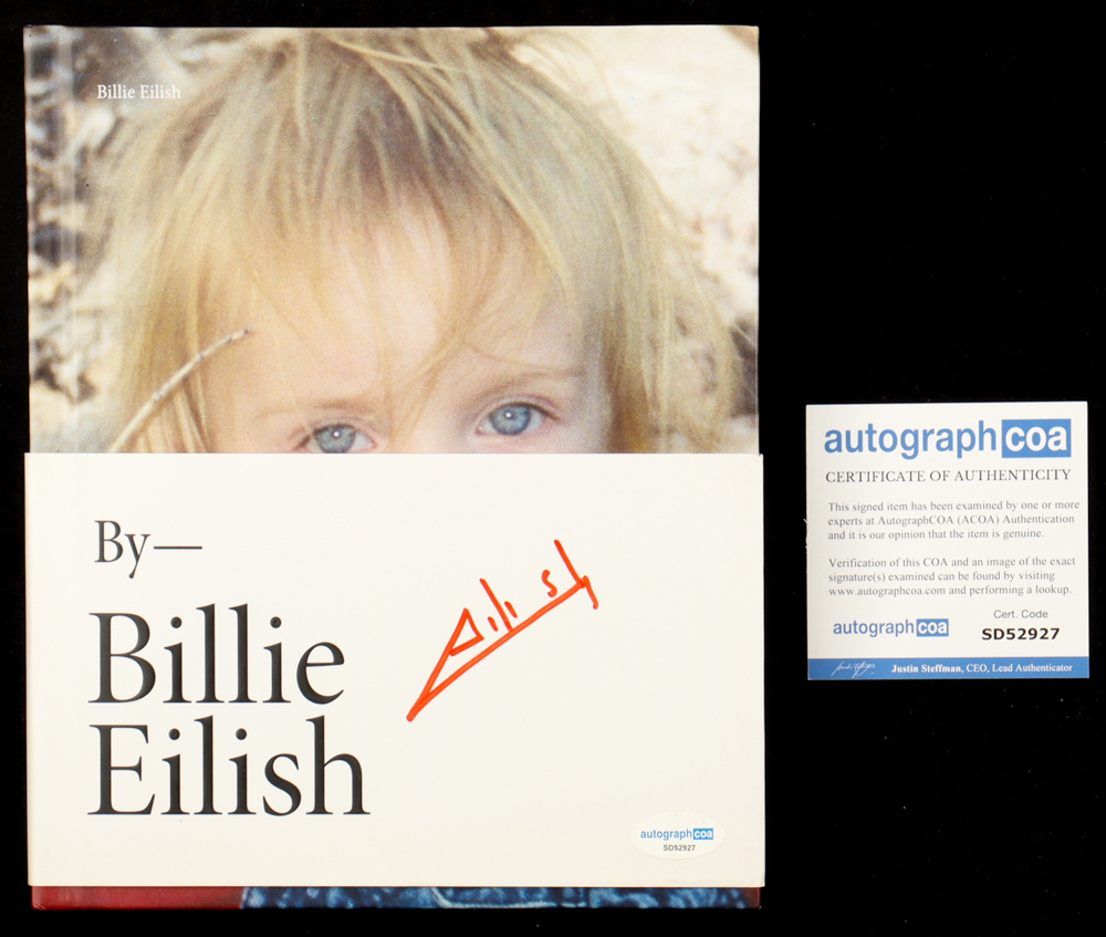 Billie Eilish Signed "By-Billie Eilish" Hardcover Book (AutographCOA ...