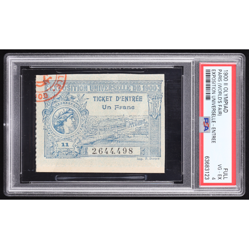1900 II Olympiad Paris (World's Fair) Exposition Universelle Entree ...