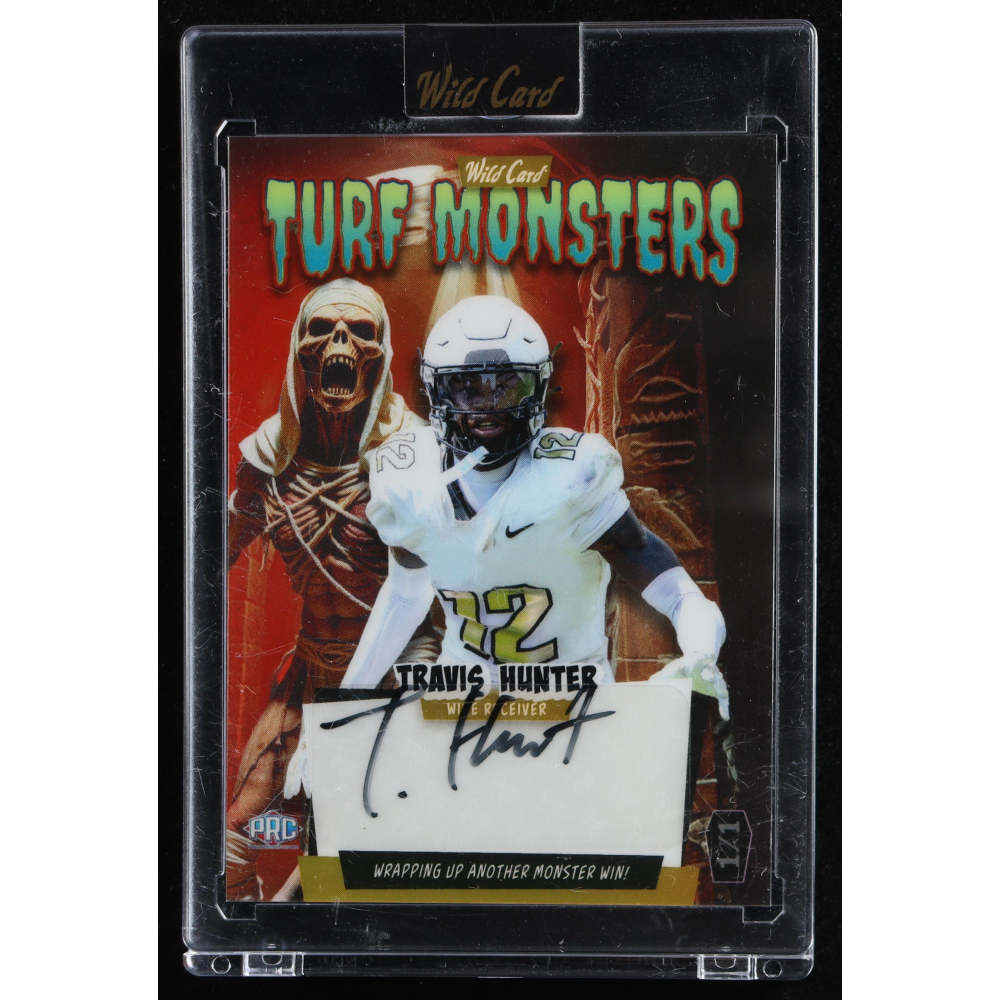 Travis Hunter 2024 Wild Card Turf Monsters Mummy Autographs #ATMMUTH RC ...