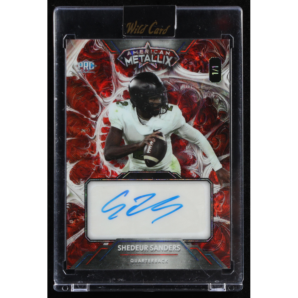 Shedeur Sanders 2023 Wild Card American Metallix Red Autographs #WMFSSA ...