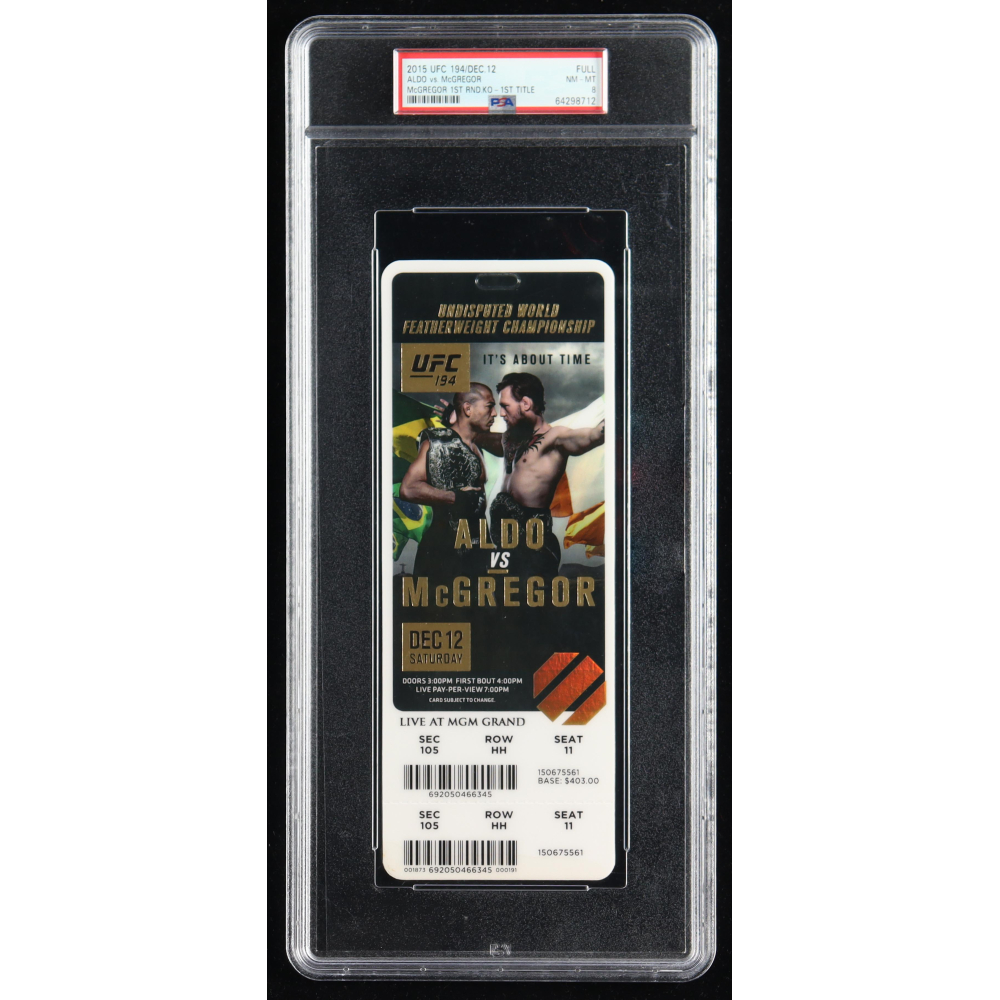 Conor McGregor Original 2015 1st UFC Championship Victory Full UFC 194 ...