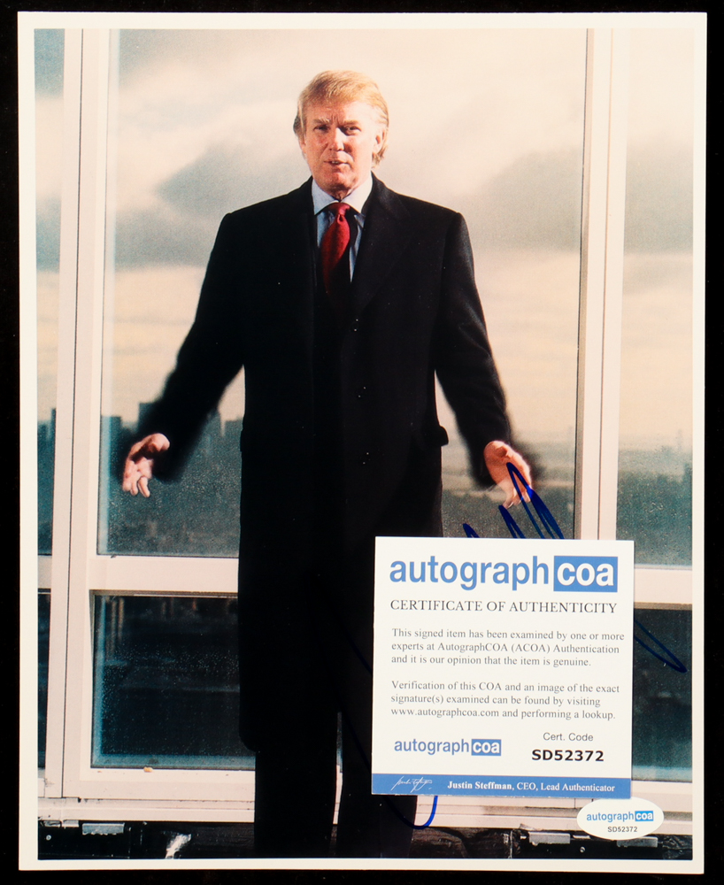 Donald Trump Signed 8x10 Photo (ACOA) | Pristine Auction