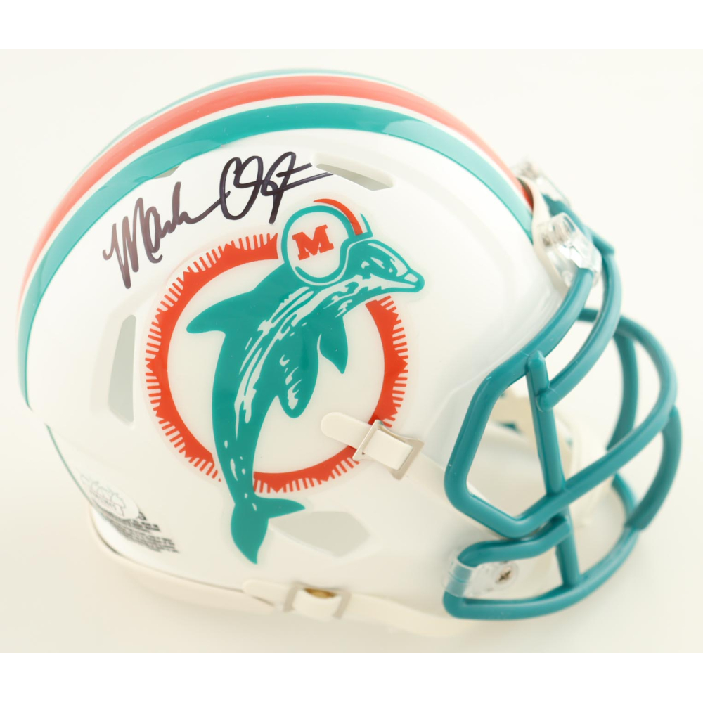 Mark Clayton Signed Dolphins Throwback Speed Mini Helmet (JSA ...