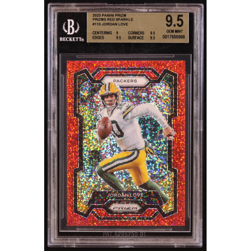 Jordan Love 2023 Panini Prizm Prizms Red Sparkle #110 (BGS 9.5 ...