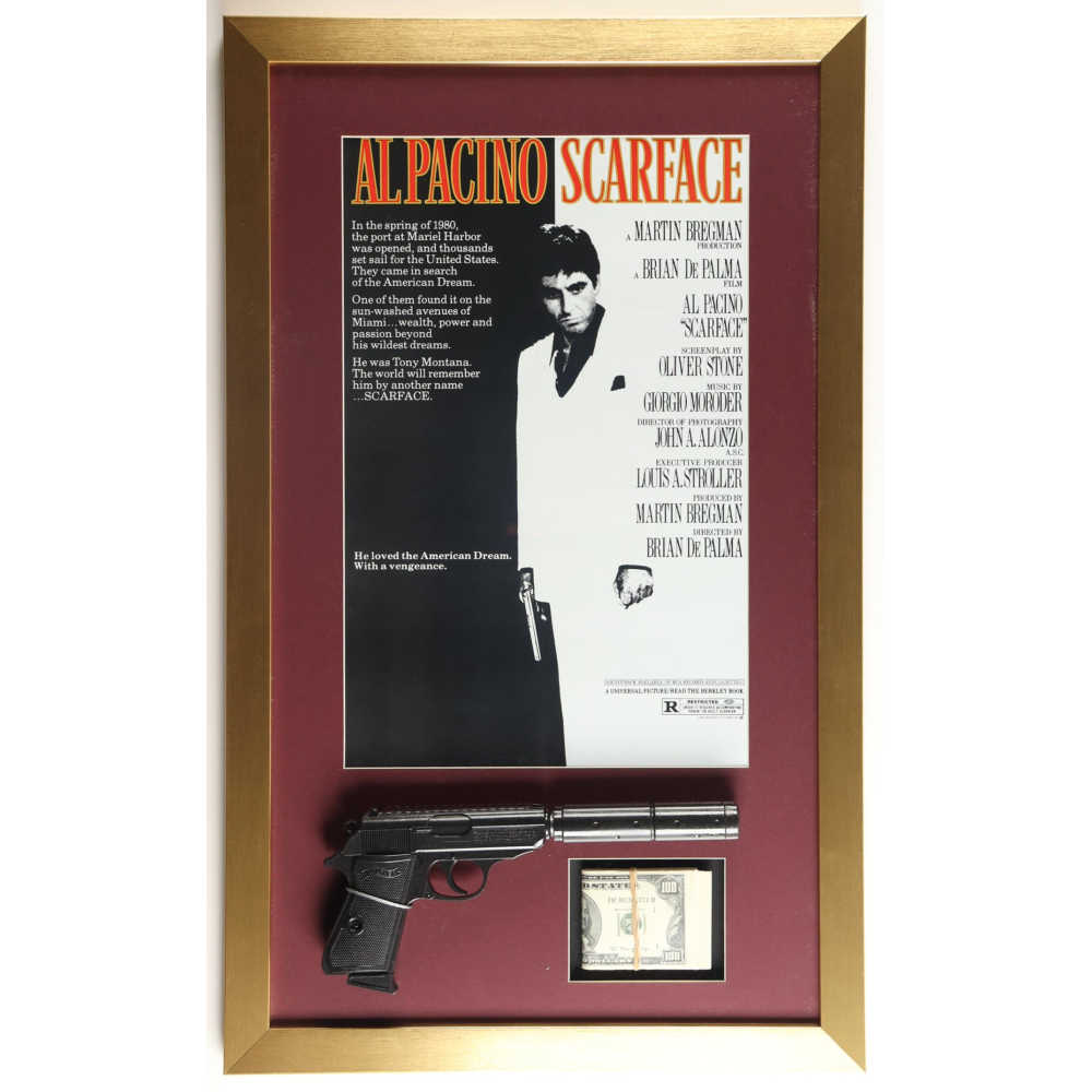 "Scarface" Custom Framed Movie Poster Display with Prop Replica Money ...