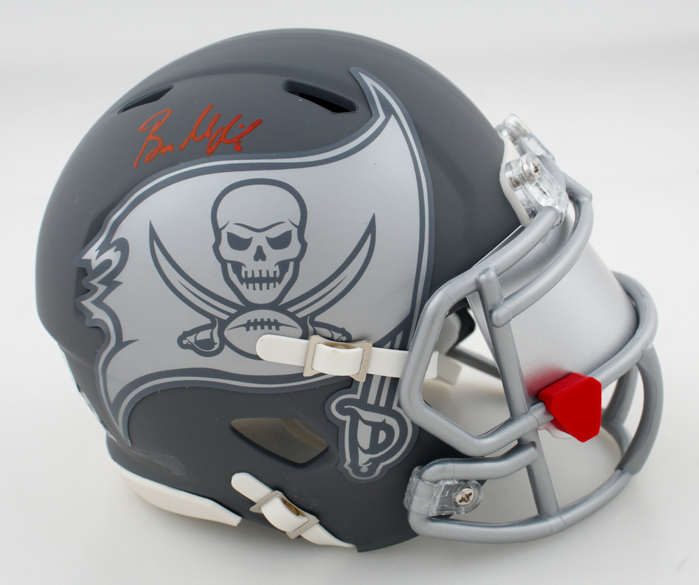 Baker Mayfield Signed Buccaneers Slate Alternate Speed Mini Helmet With ...