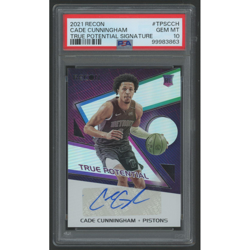 Cade Cunningham 2021 Recon True Potential Signature #TPSCCH (PSA 10 ...