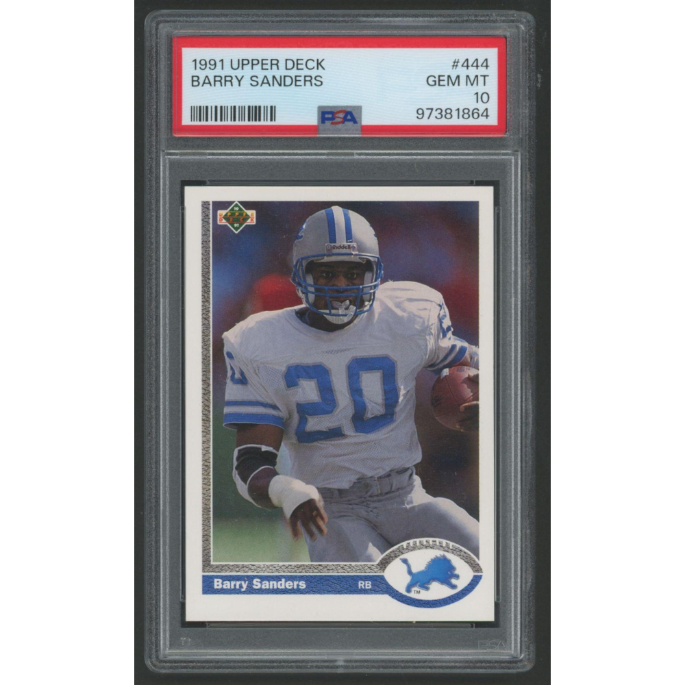 Barry Sanders 1991 Upper Deck #444 (PSA 10) | Pristine Auction