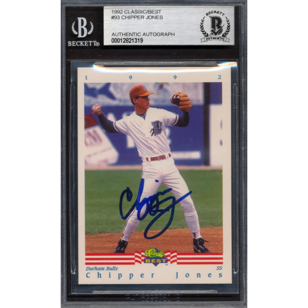 Chipper Jones Signed 1992 Classic/Best #93 (BGS) | Pristine Auction