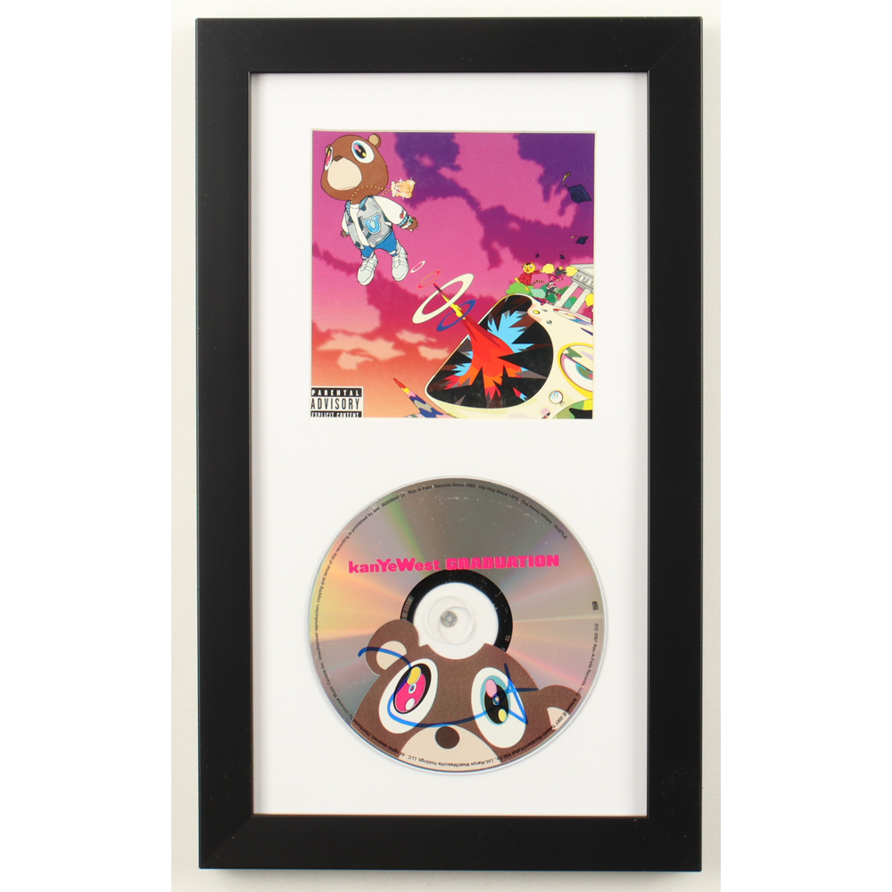 Kanye West Signed "Graduation" Custom Framed CD Album Disc Display ...