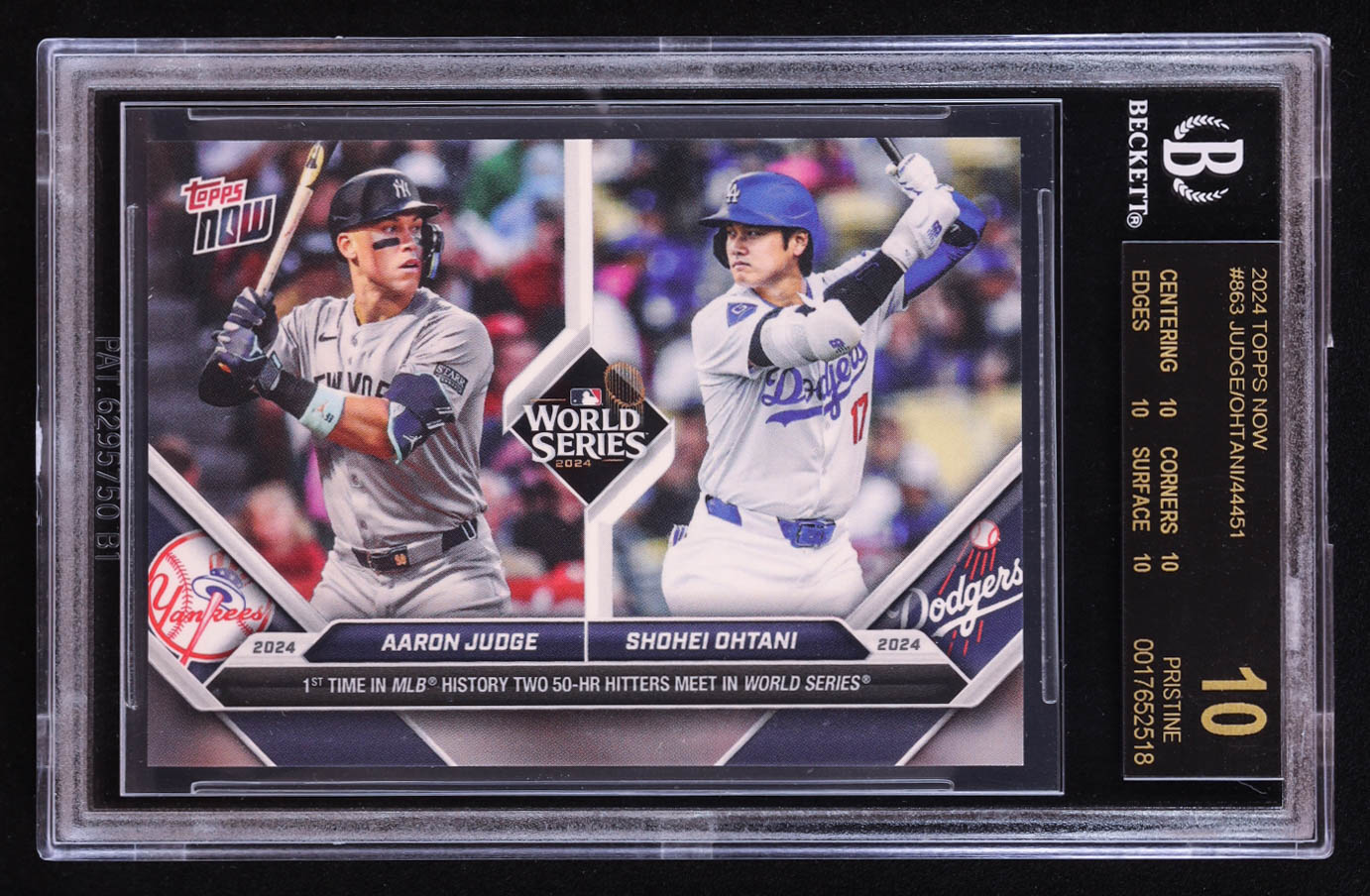 Aaron Judge / Shohei Ohtani 2024 Topps Now #863 (BGS 10 | Pristine ...