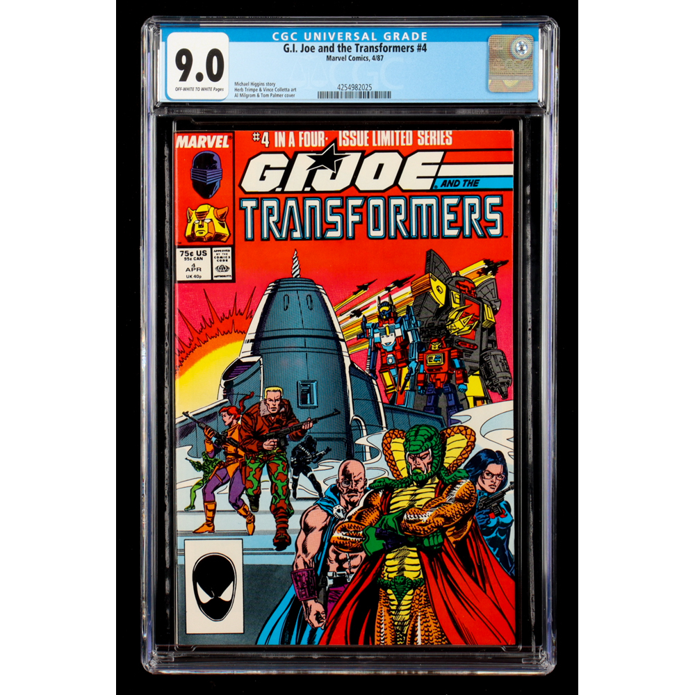 1987 "GI Joe & The Transformers" #4 Marvel Comic Book (CGC 9.0) | Pristine Auction