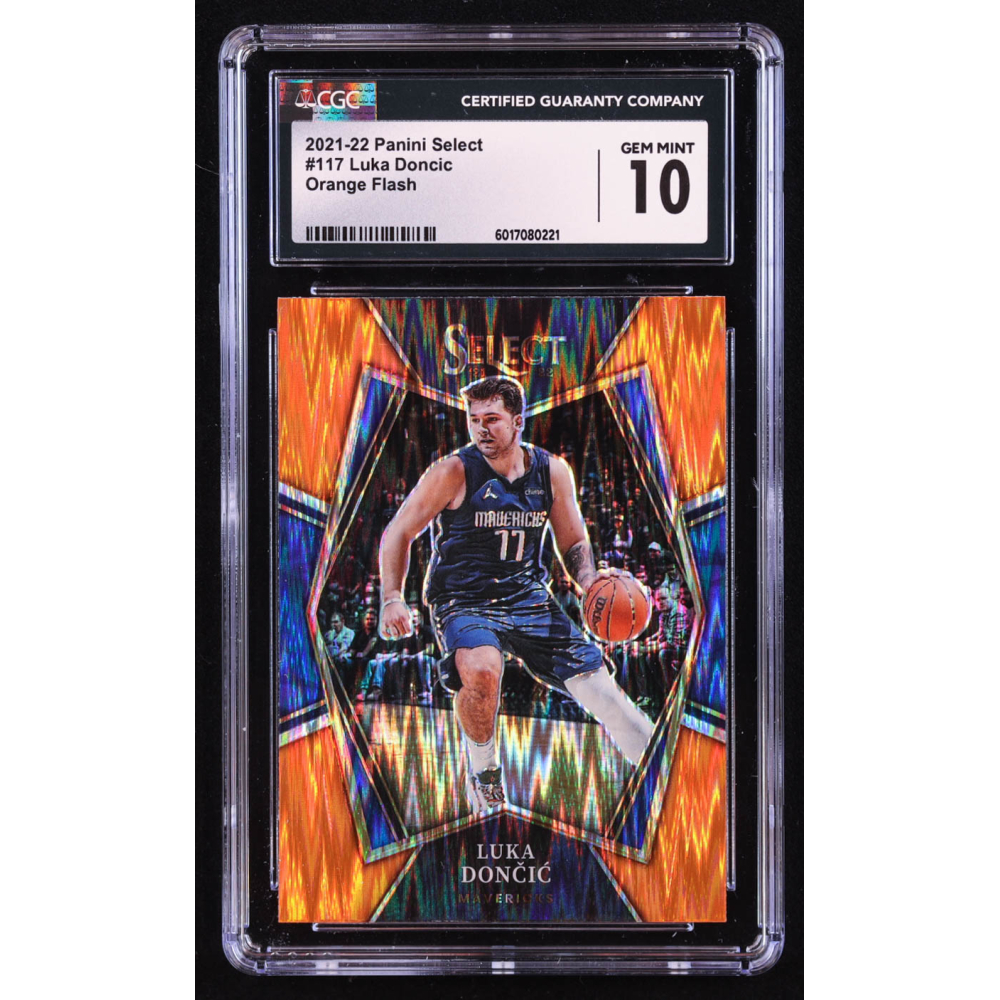 Luka Doncic 2021-22 Select Prizms Orange Flash #117 (CGC 10) | Pristine ...