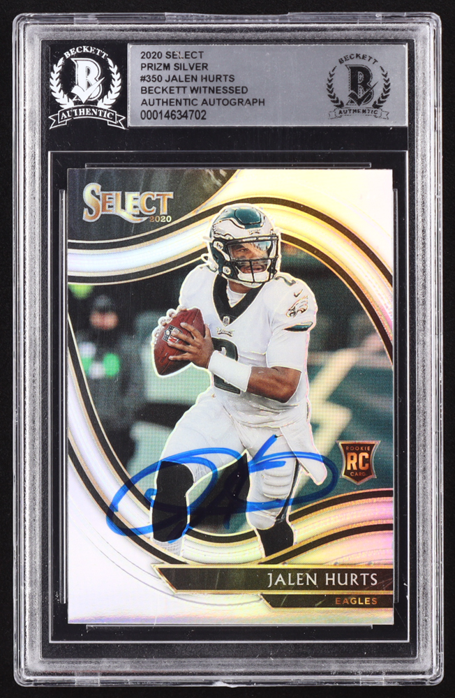 Jalen Hurts Signed 2020 Select Prizm Silver #350 RC (BGS | Autograph ...