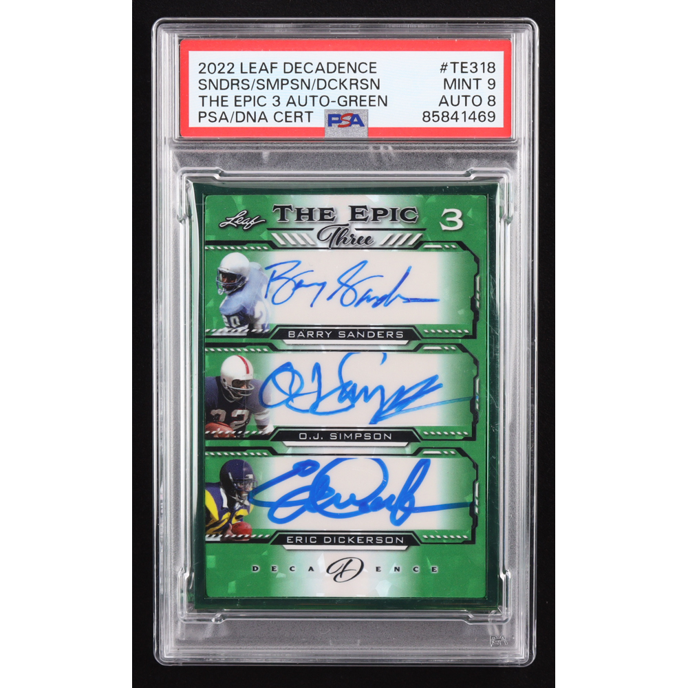 Barry Sanders / O.J. Simpson / Eric Dickerson 2022 Leaf Decadence The ...