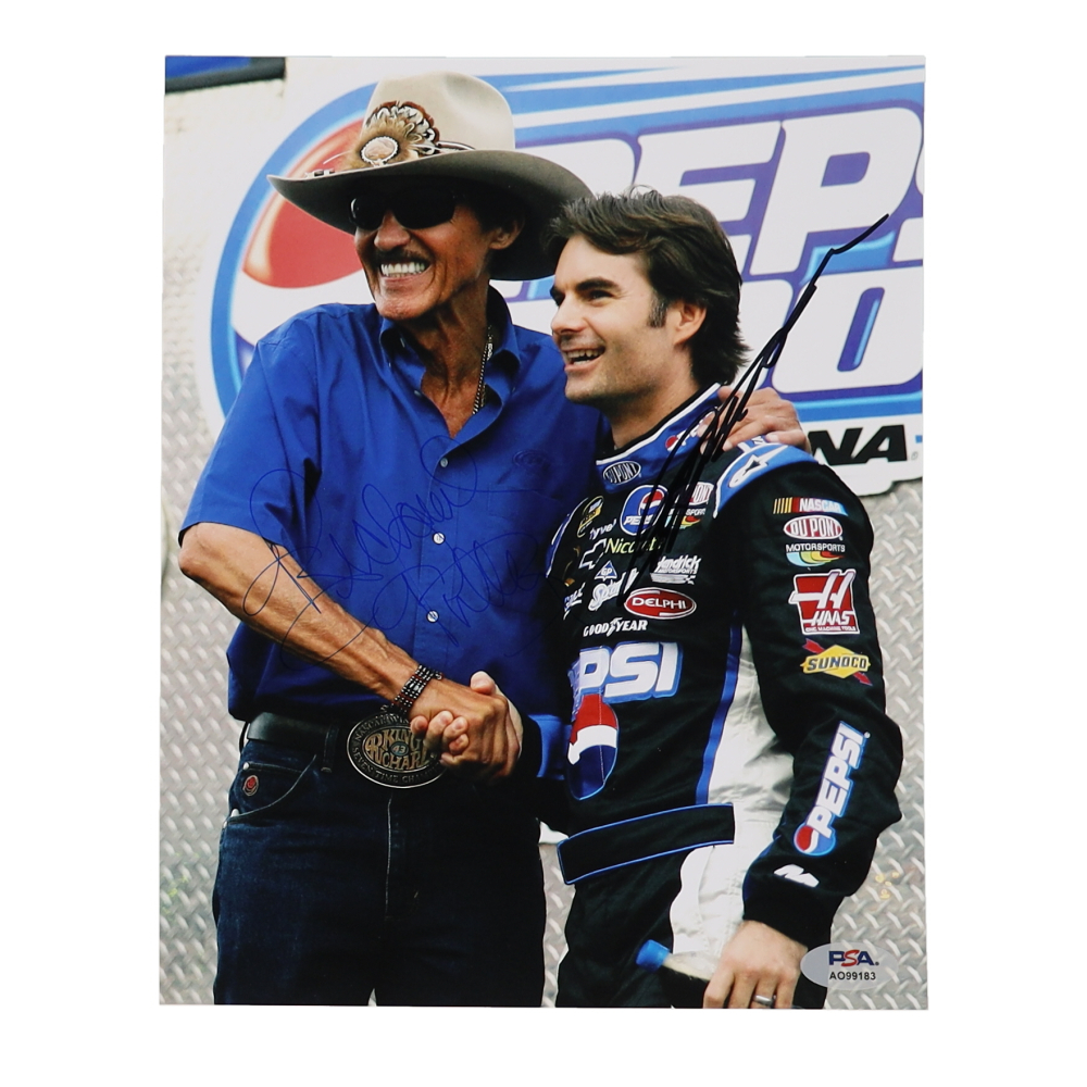 Jeff Gordon & Richard Petty Signed NASCAR 8x10 Photo (PSA) | Pristine ...