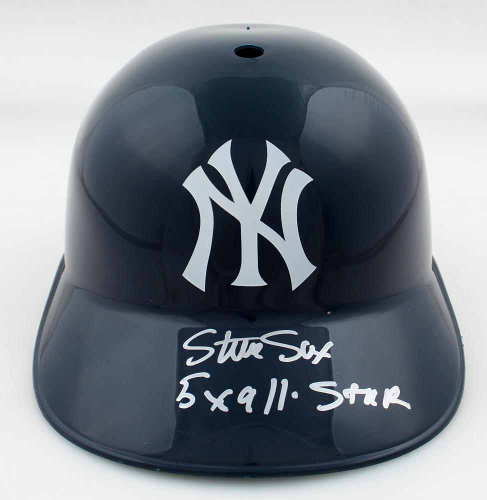 Steve Sax Signed Yankees Full-Size Batting Helmet Inscribed "5x All ...